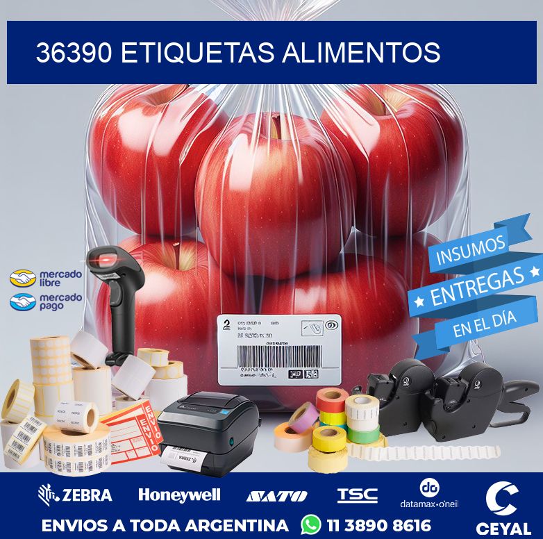36390 ETIQUETAS ALIMENTOS | Respuesto Zebra