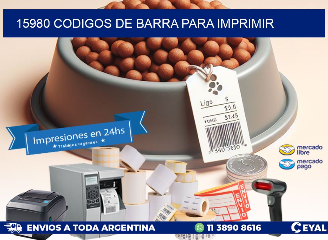 15980 codigos de barra para imprimir | Respuesto Zebra